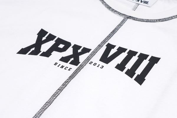 XPX CONTRAST SEAM CREW NECK TEE IN WHITE – XPXVIII
